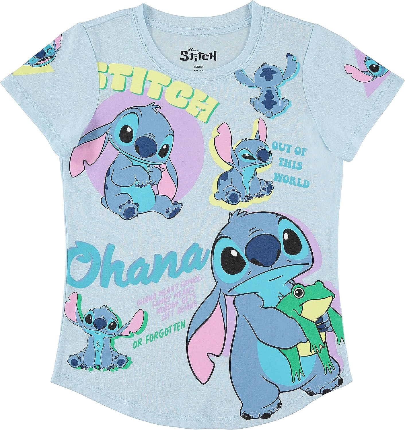 Disney Lilo and Stitch Girls T-Shirt, Short Sleeve, Sizes 4-16 ...