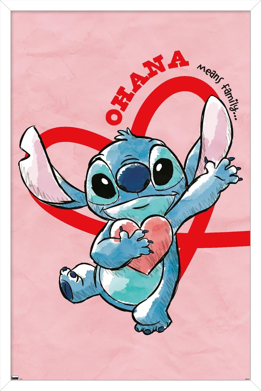 Disney Lilo and Stitch - Hearts Wall Poster, 22.375" x 34" Framed ...
