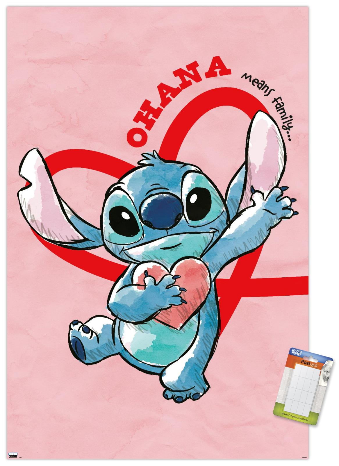 Disney Lilo and Stitch - Hearts Wall Poster, 22.375" x 34" - Walmart.com