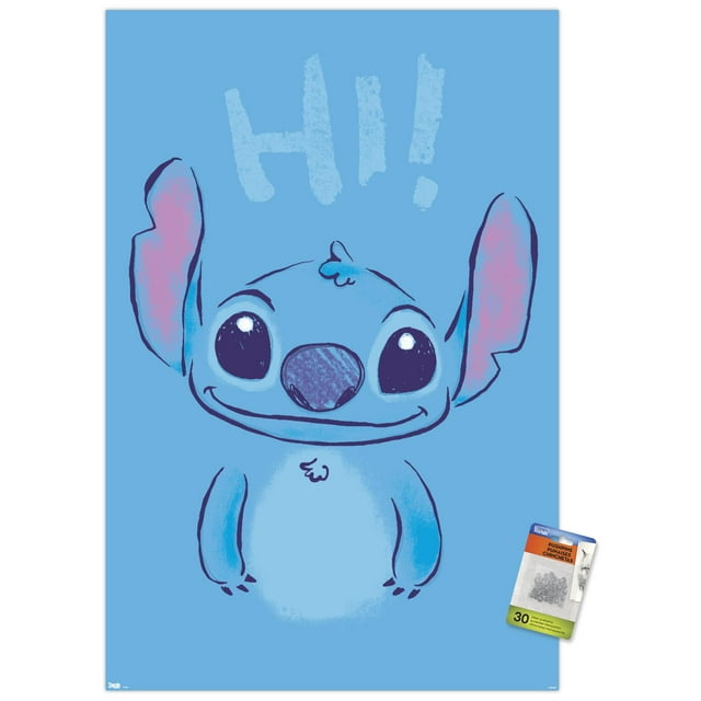 Disney Lilo and Stitch - Hi Wall Poster with Push Pins, 22.375" x 34 ...