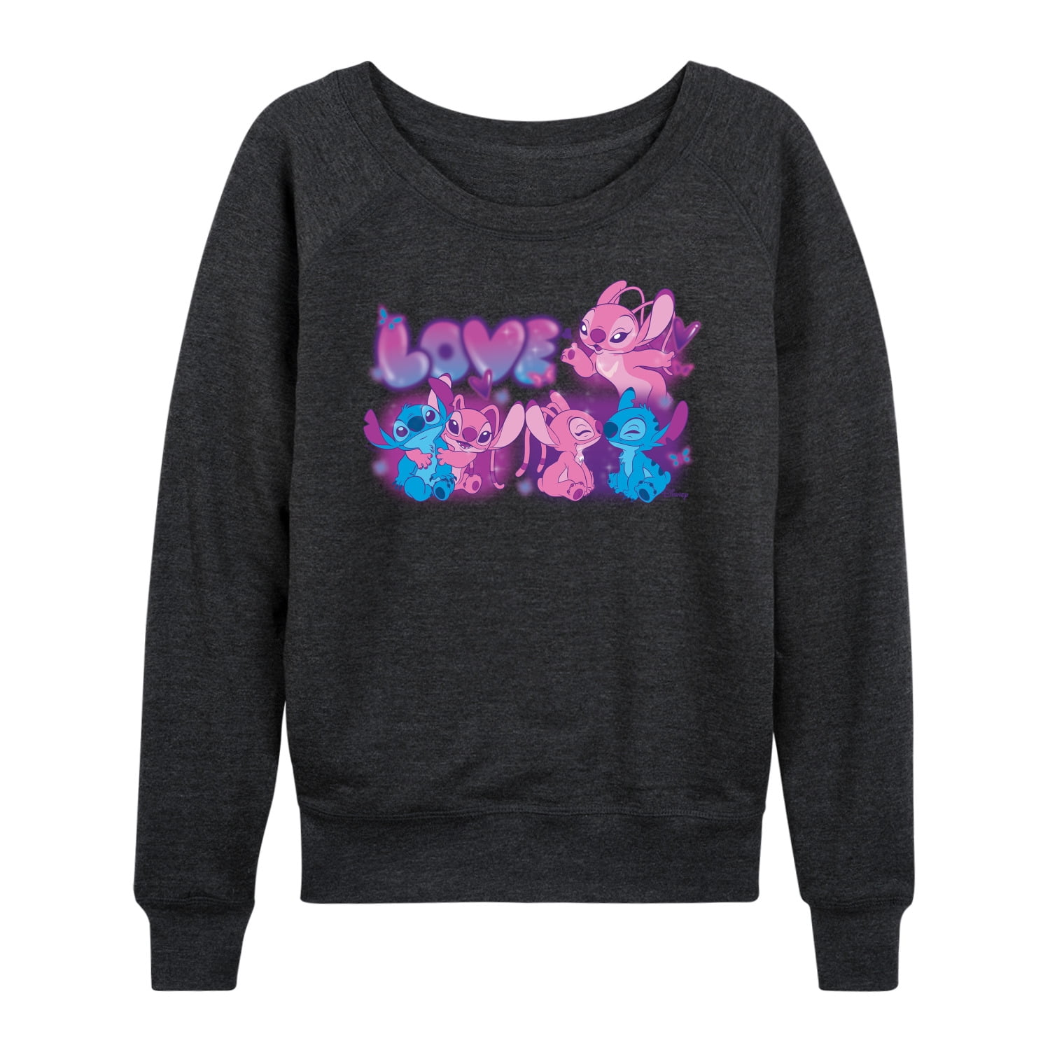 Disney - Lilo and Stitch - Love Grid - Women's French Terry Pullover ...