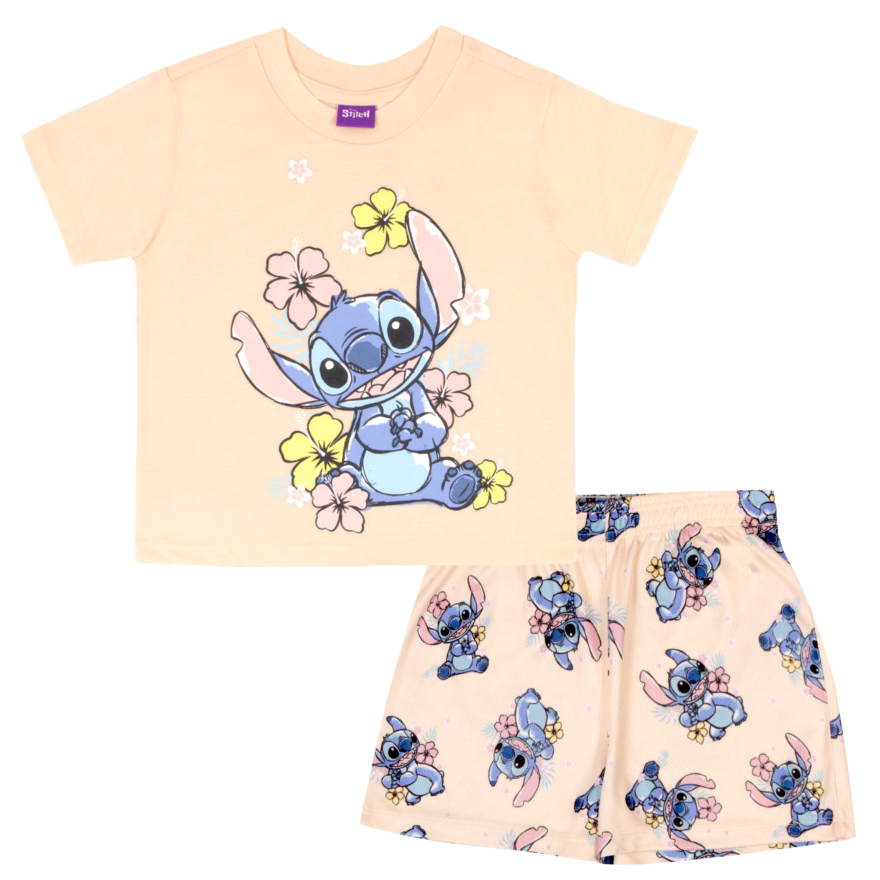 Disney Lilo and Stitch Minnie Mouse Girls Boxy Shirt and Short Sets ...