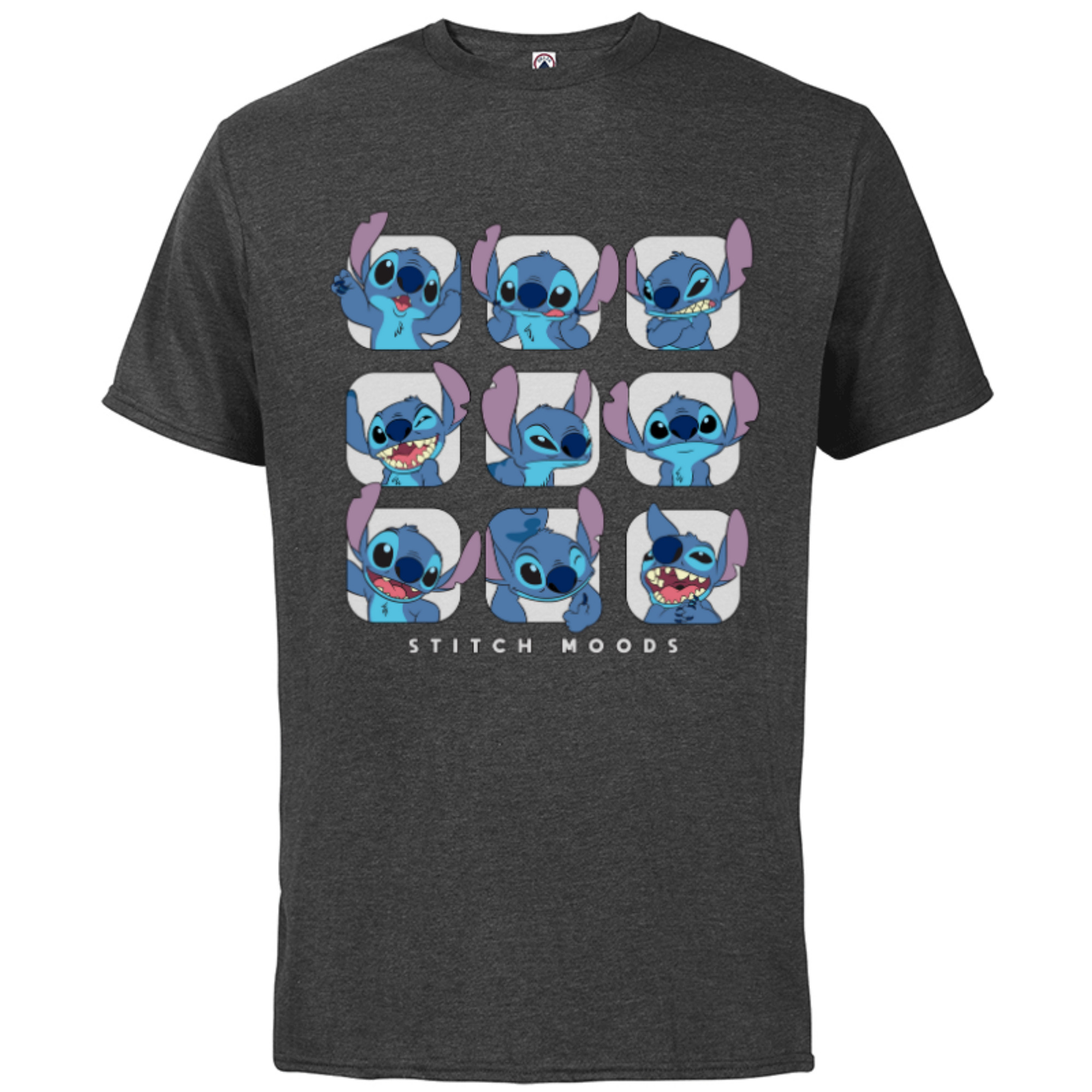 Disney Lilo and Stitch Moods - Short Sleeve Cotton T-Shirt for Adults ...