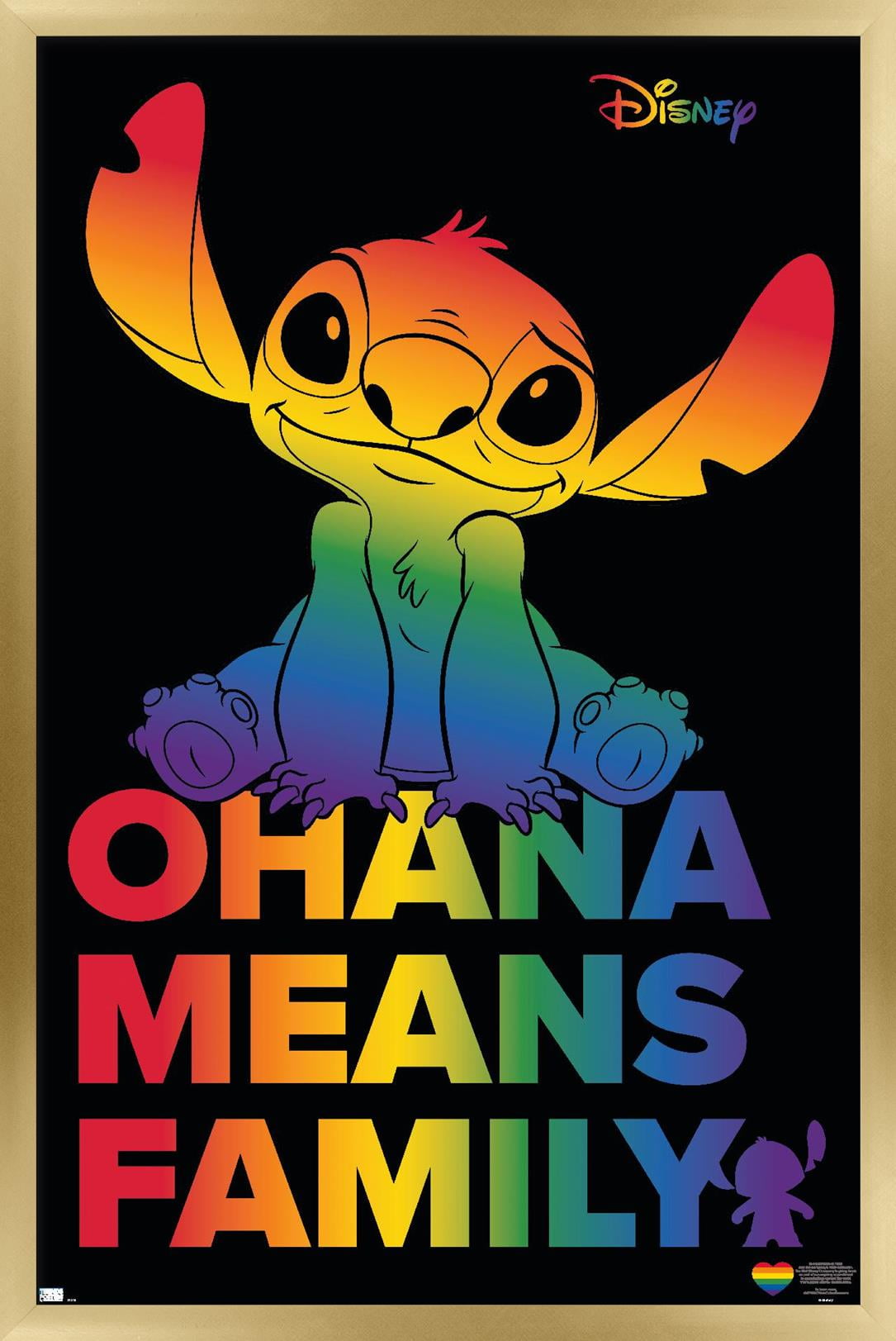 Disney Lilo and Stitch - Ohana Pride Wall Poster, 14.725" x 22.375 ...