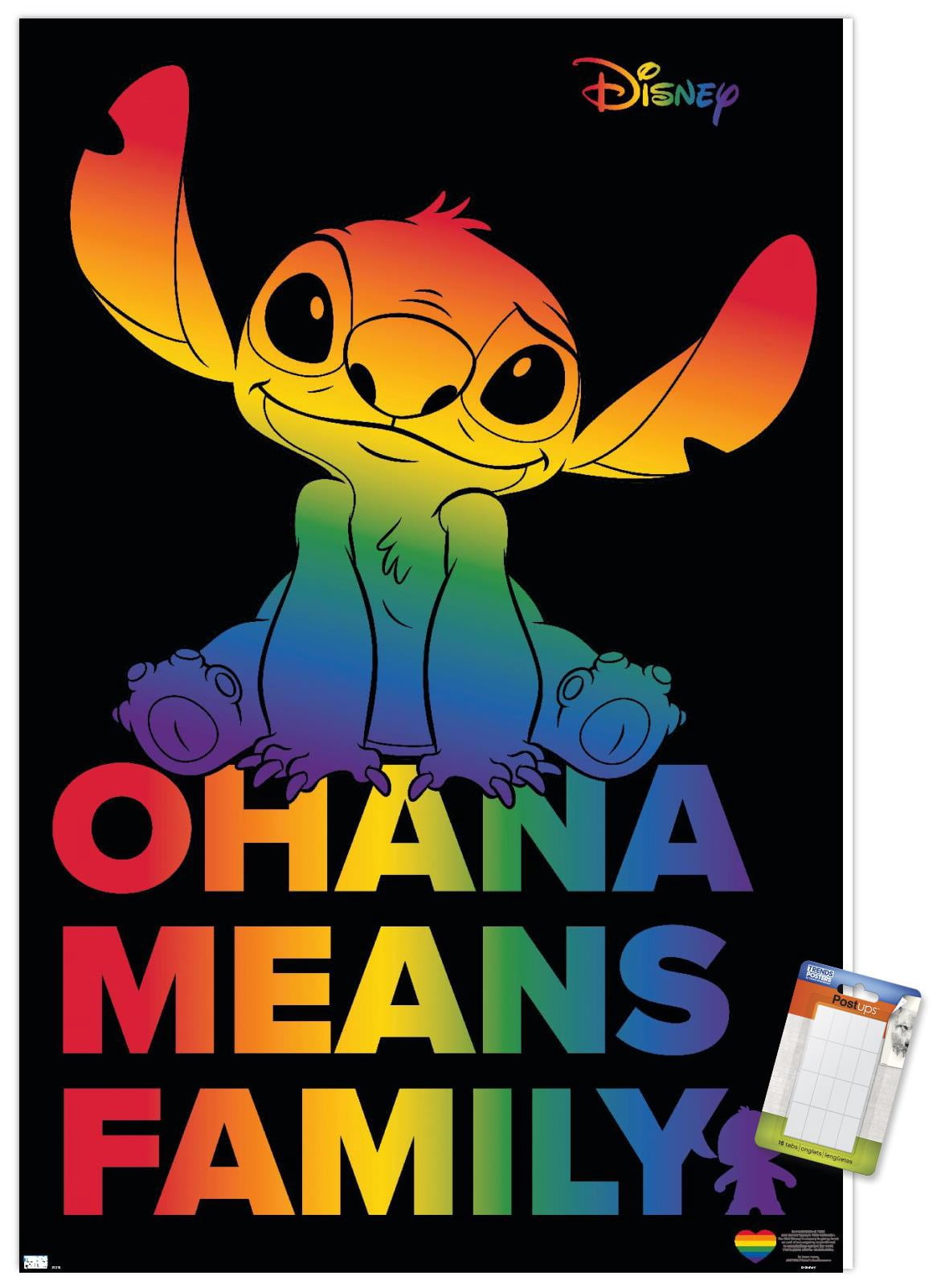 Disney Lilo and Stitch - Ohana Pride Wall Poster, 14.725" x 22.375 ...