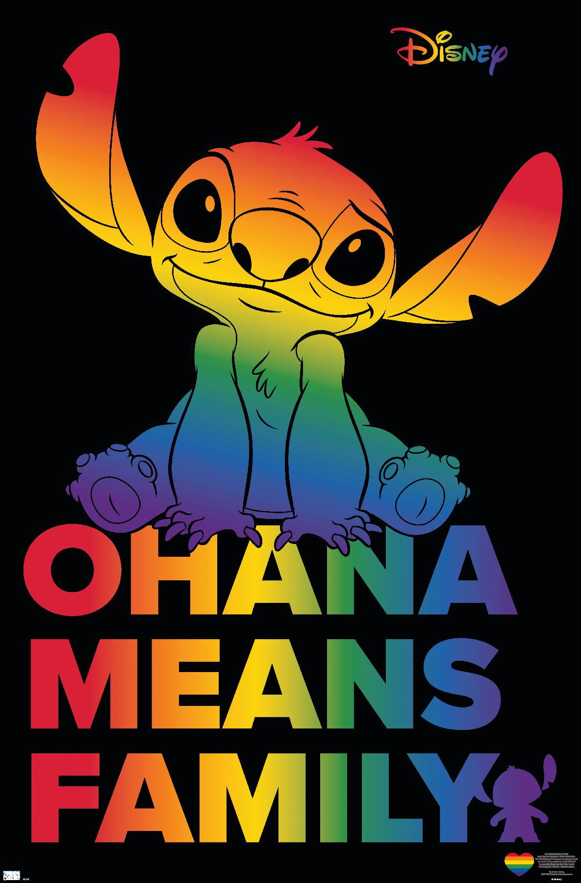 Disney Lilo and Stitch - Ohana Pride Wall Poster, 22.375" x 34 ...