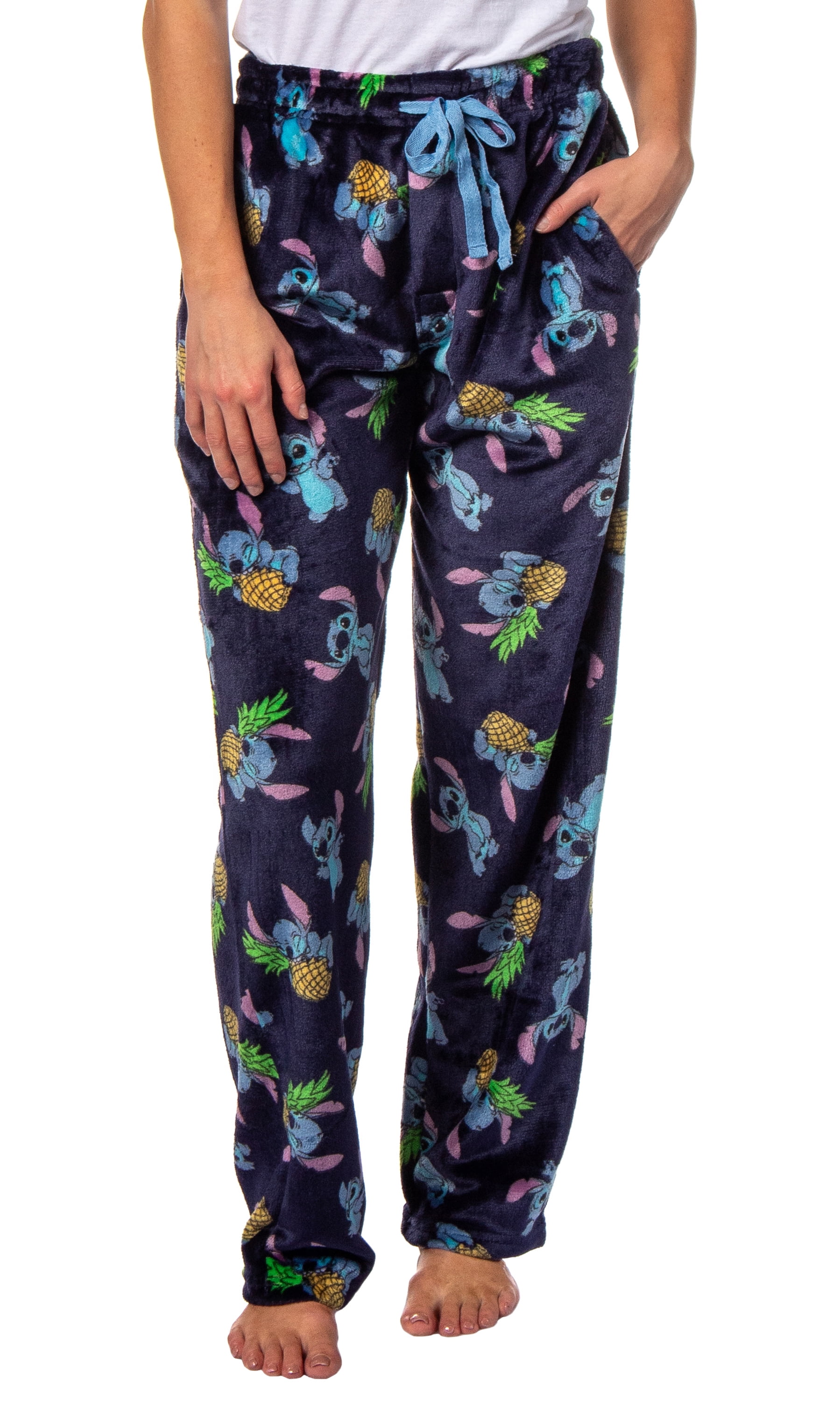 Disney Lilo and Stitch Pajama Pants Pineapple Women's Super Minky ...