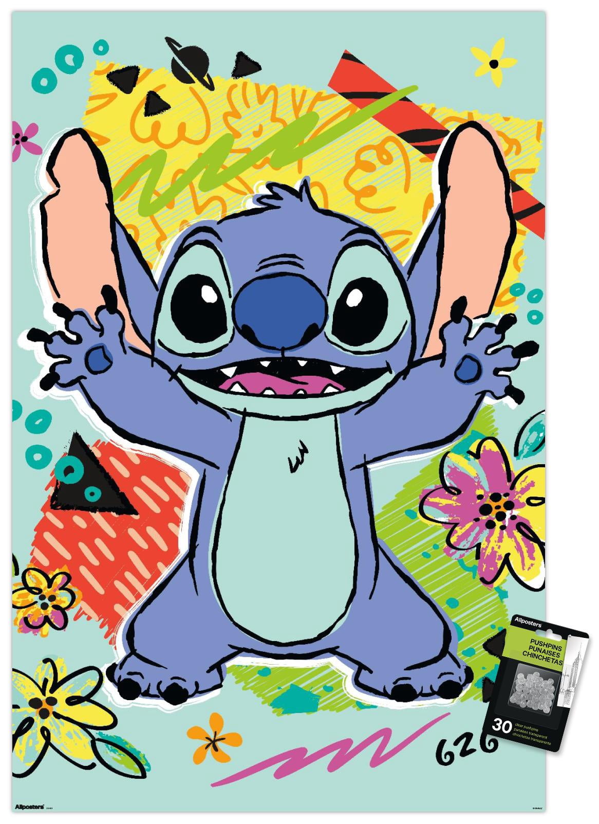 Disney Lilo and Stitch: Pattern Clash - Stitch Wall Poster with Push ...
