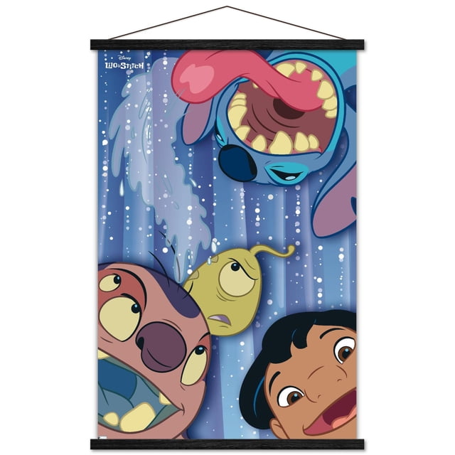 Disney Lilo and Stitch - Photobooth Faces Wall Poster with Magnetic ...