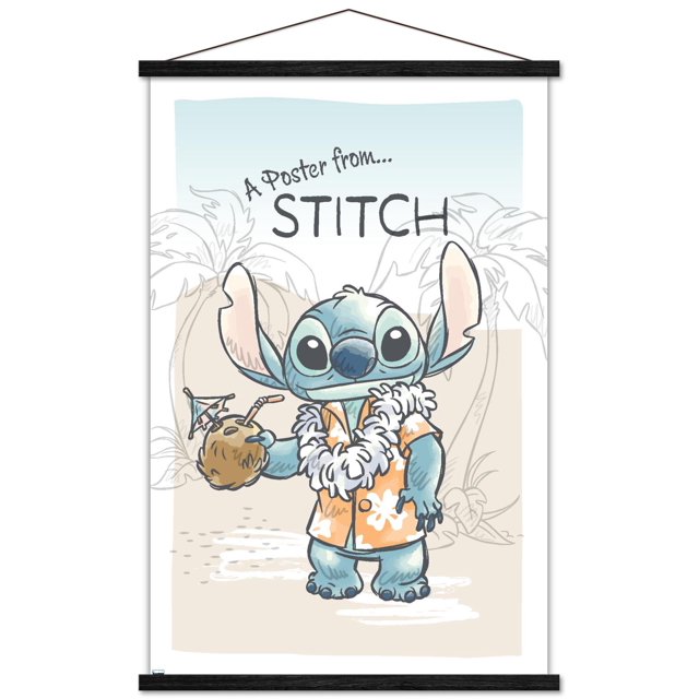 Disney Lilo and Stitch - Poster From Stitch Wall Poster with Magnetic ...