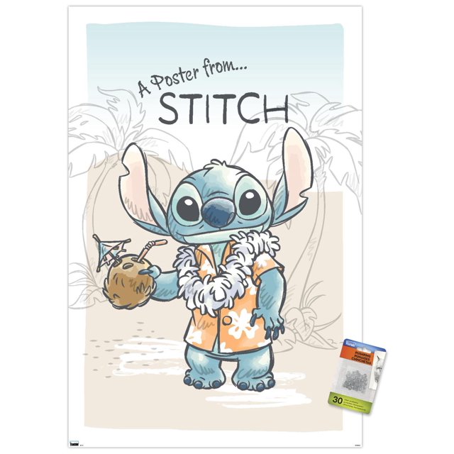 Disney Lilo and Stitch - Poster From Stitch Wall Poster with Pushpins ...