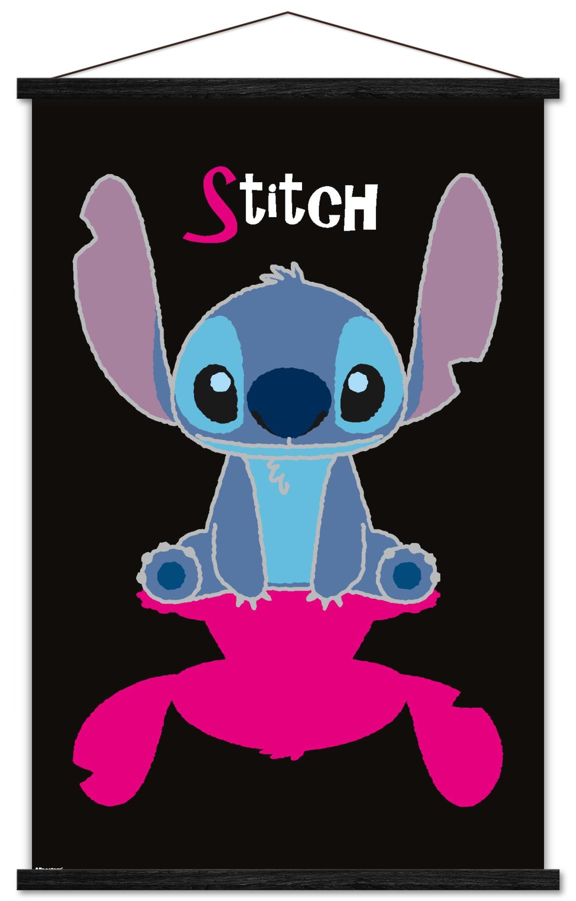 Disney Lilo and Stitch: Simply Stitch - Pink Shadow Wall Poster with ...