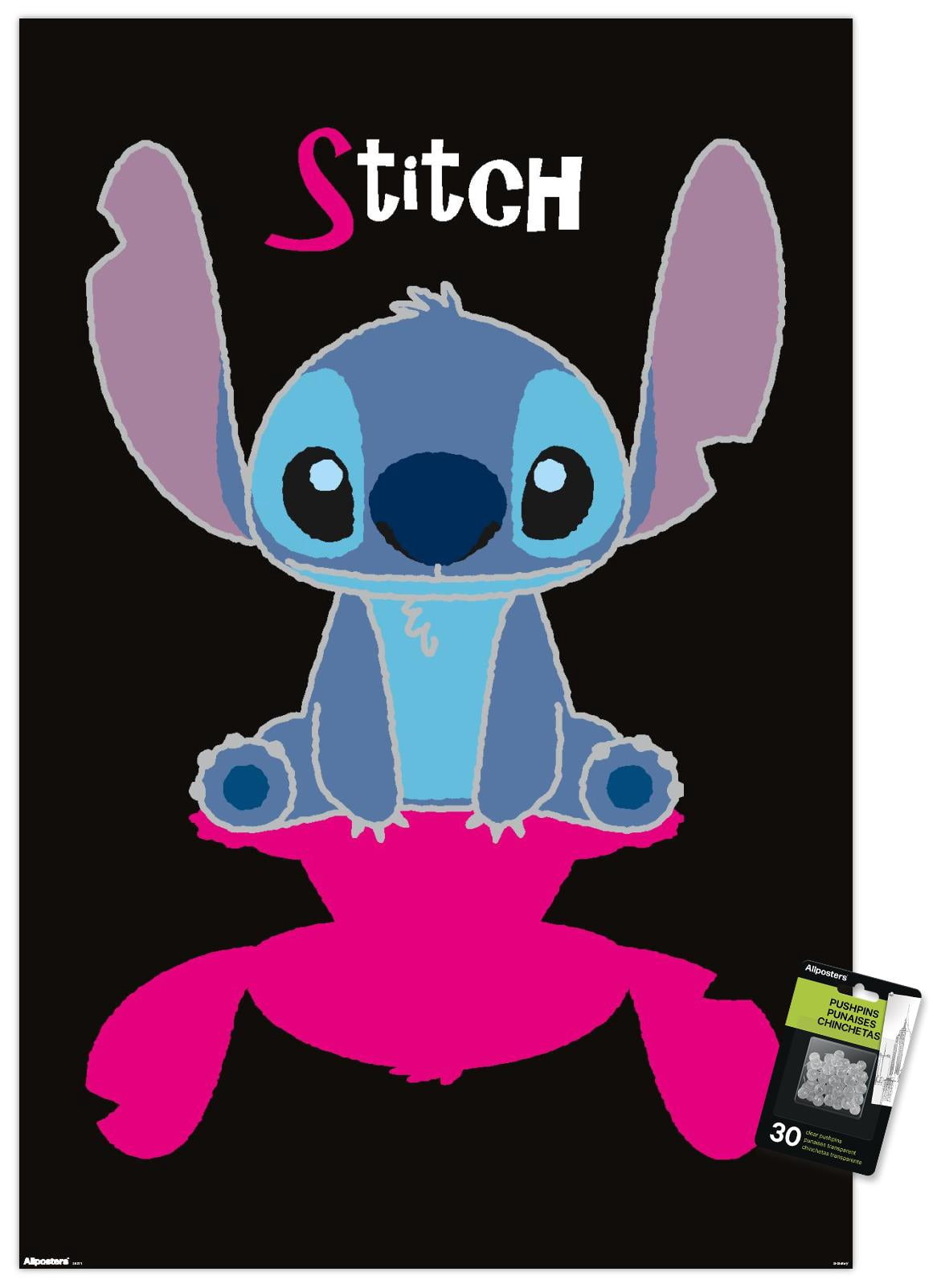 Disney Lilo and Stitch: Simply Stitch - Pink Shadow Wall Poster with ...
