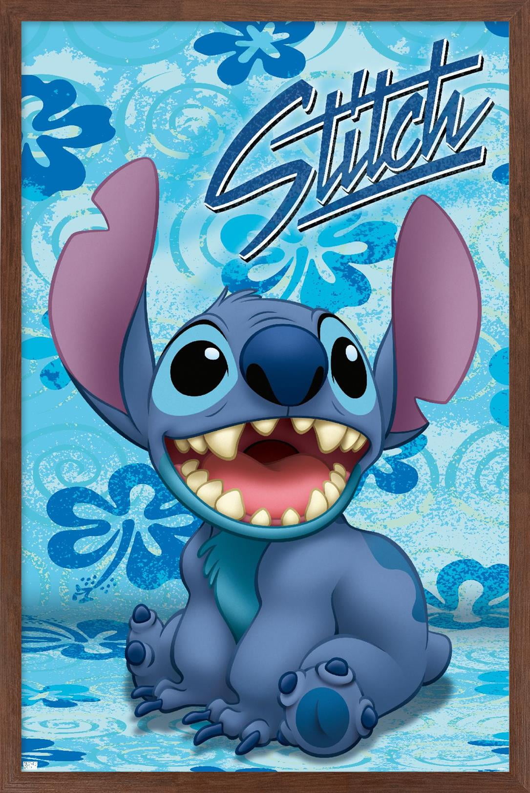 Disney Lilo and Stitch - Sitting Wall Poster, 14.725" x 22.375" Framed ...