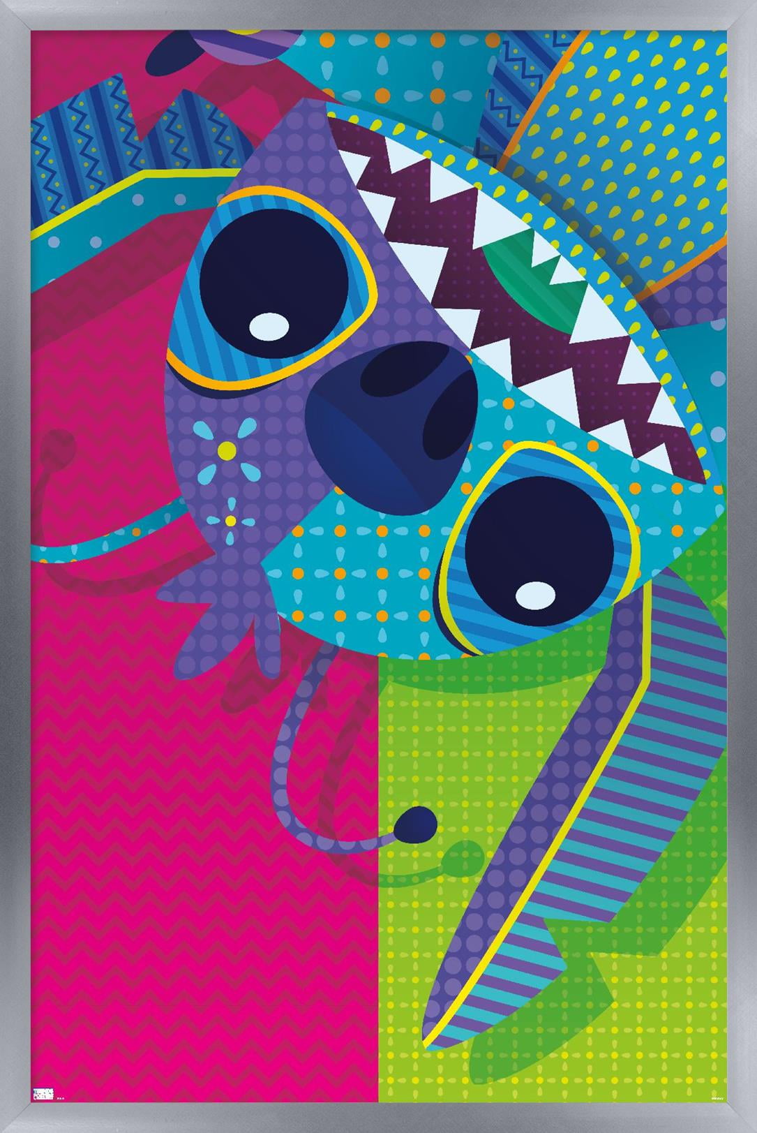 Disney Lilo and Stitch - Stitch Patchwork Wall Poster, 14.725" x 22.375 ...