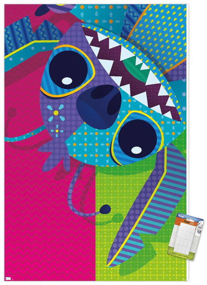 Disney Lilo and Stitch - Stitch Patchwork Wall Poster, 22.375" x 34 ...