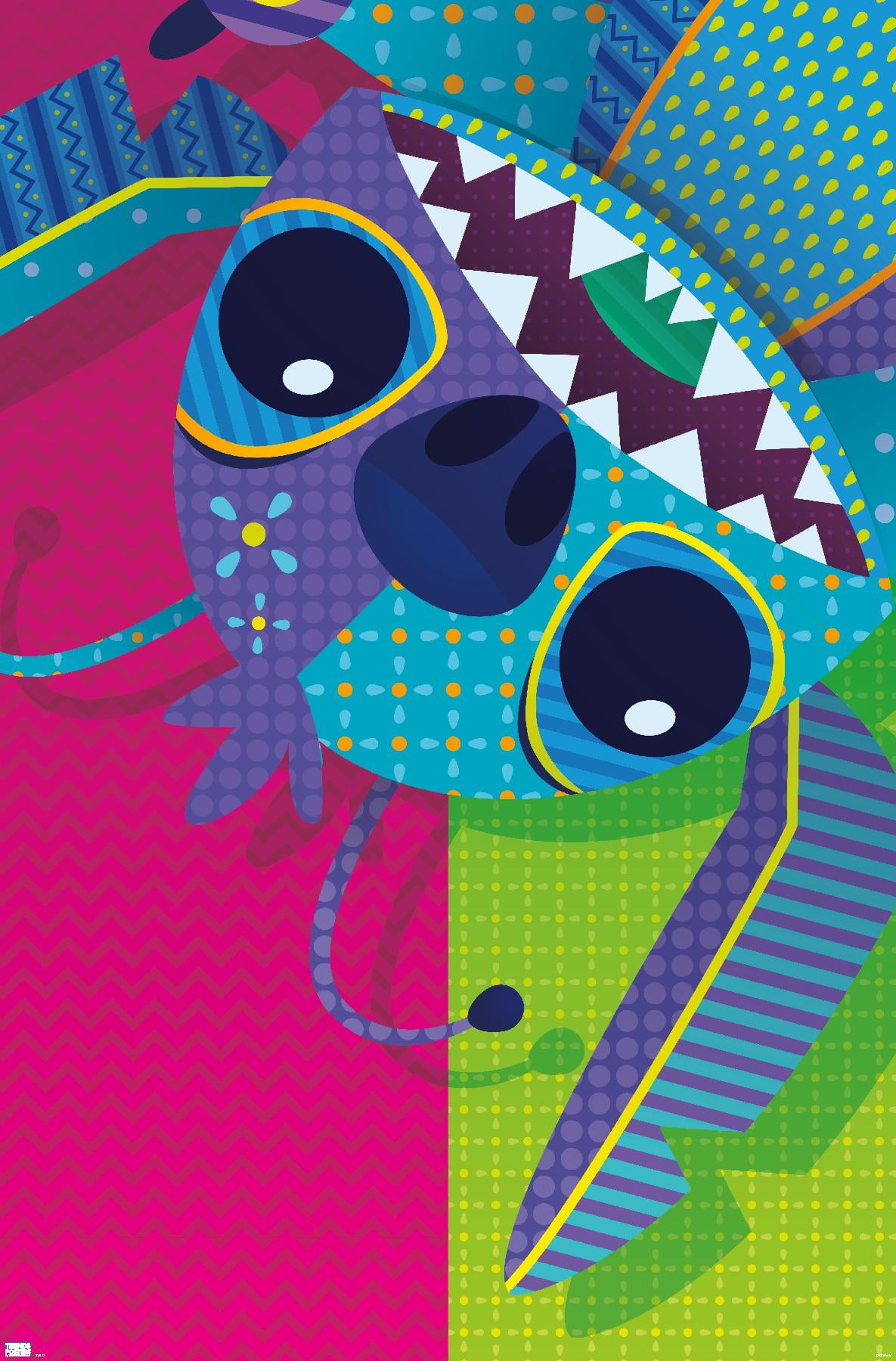 Disney Lilo and Stitch - Stitch Patchwork Wall Poster, 22.375" x 34 ...