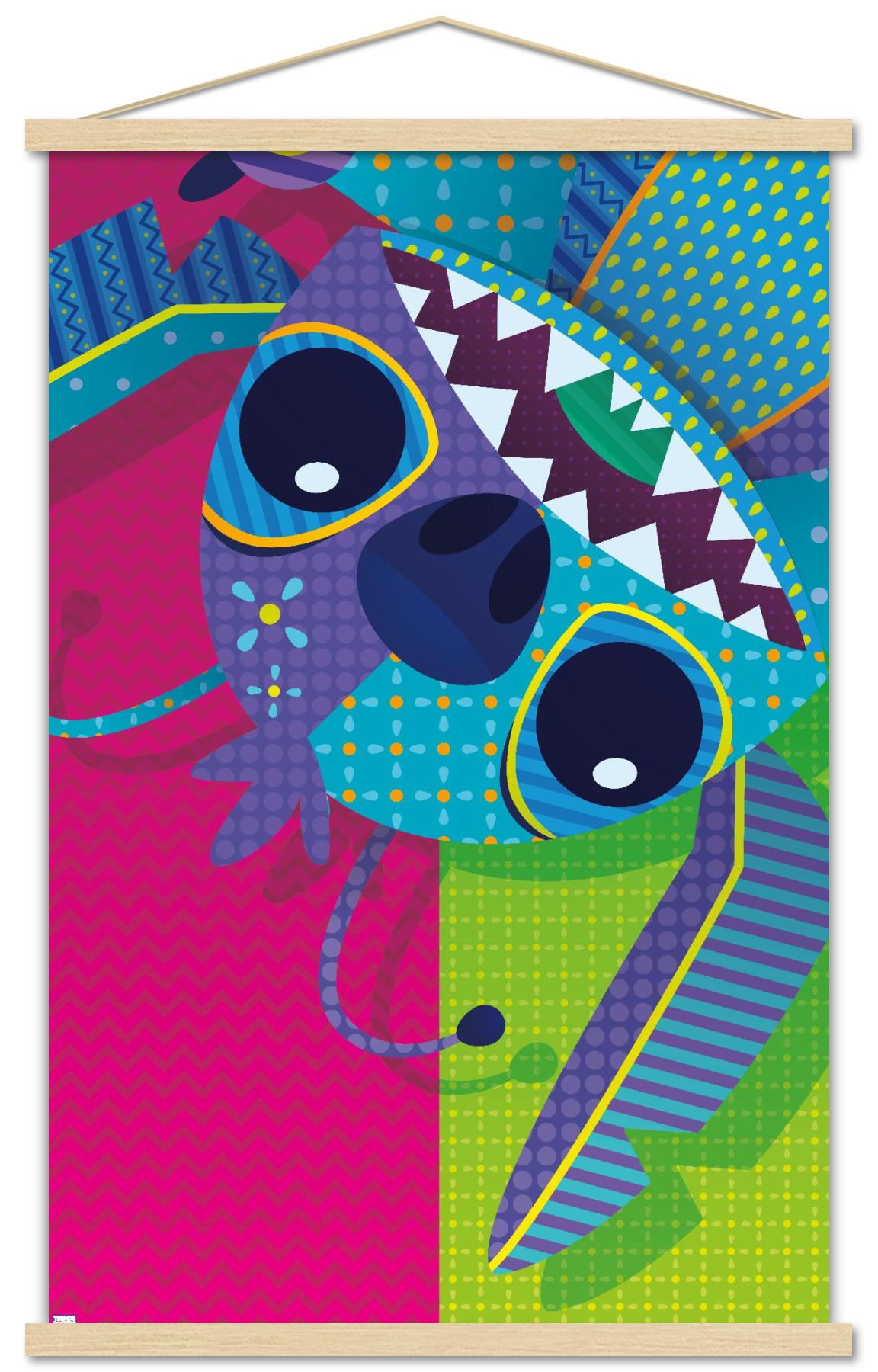 Disney Lilo and Stitch - Stitch Patchwork Wall Poster with Magnetic ...