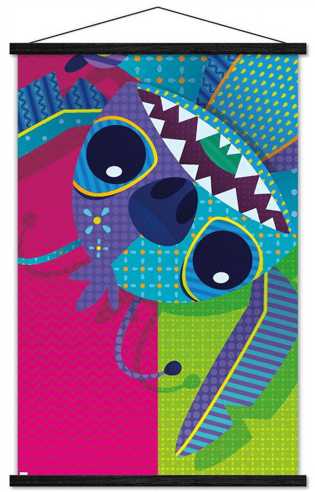 Disney Lilo and Stitch - Stitch Patchwork Wall Poster with Magnetic ...