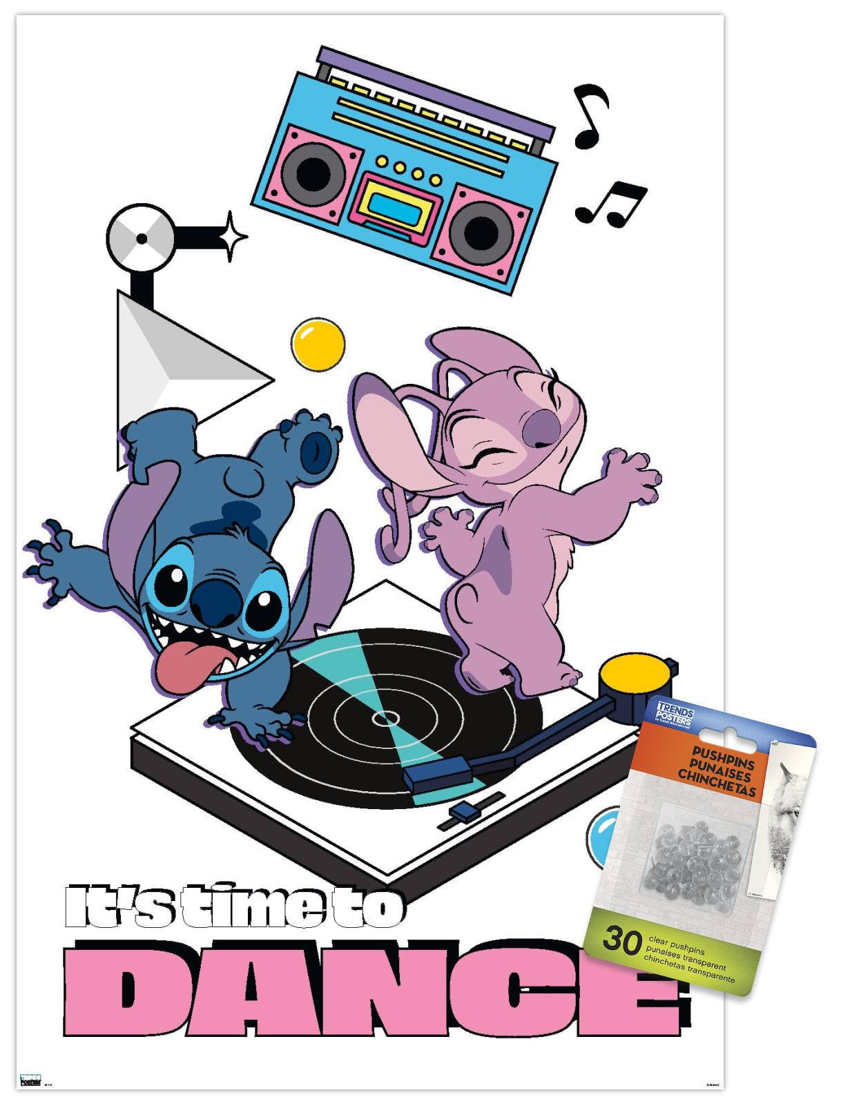 Disney Lilo and Stitch - Time To Dance Wall Poster with Push Pins, 14. ...