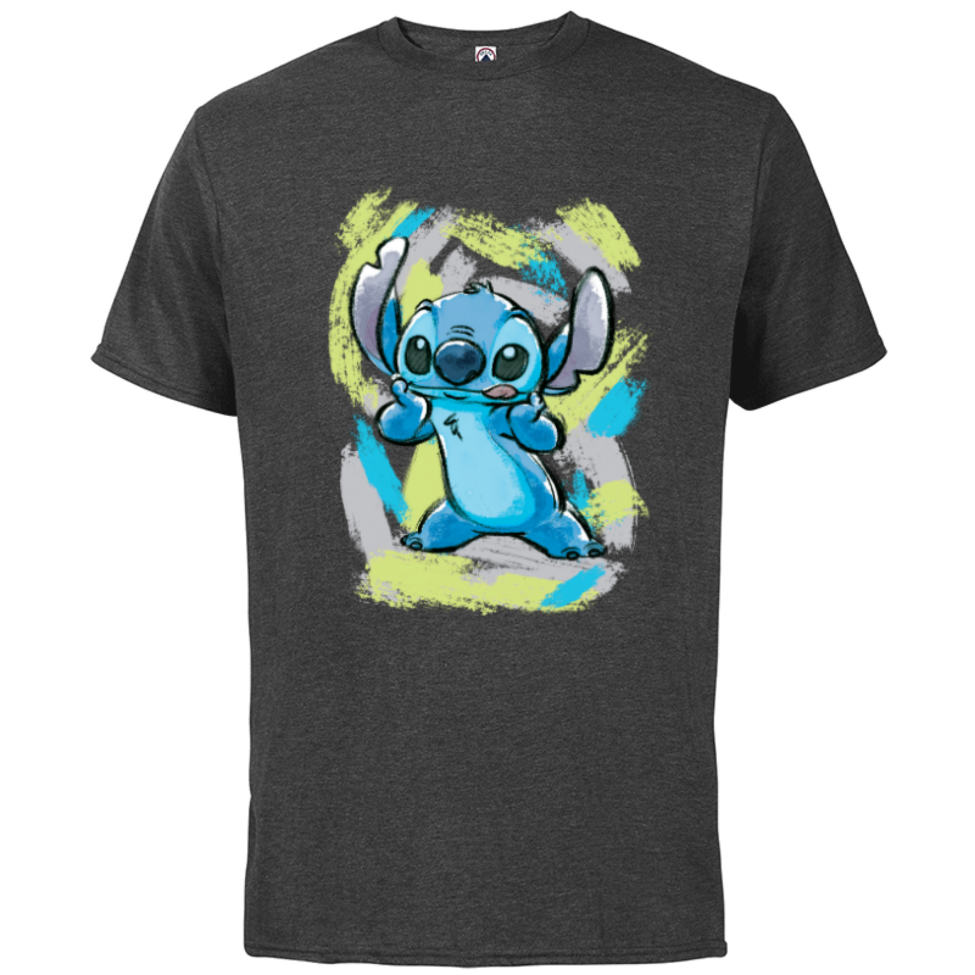 Disney Lilo and Stitch Watercolor Brushstrokes - Short Sleeve Cotton T ...
