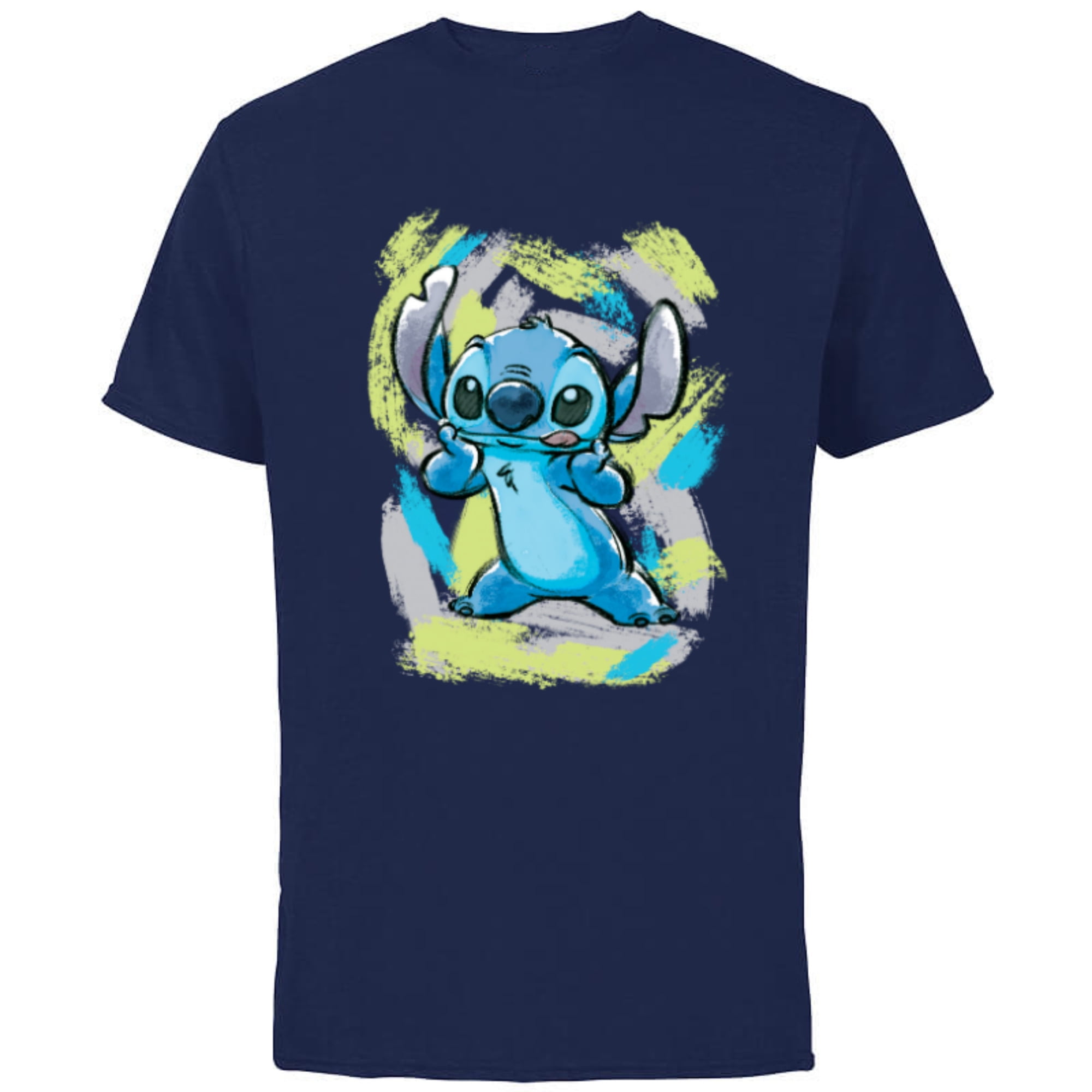 Disney Lilo and Stitch Watercolor Brushstrokes - Short Sleeve Cotton T ...