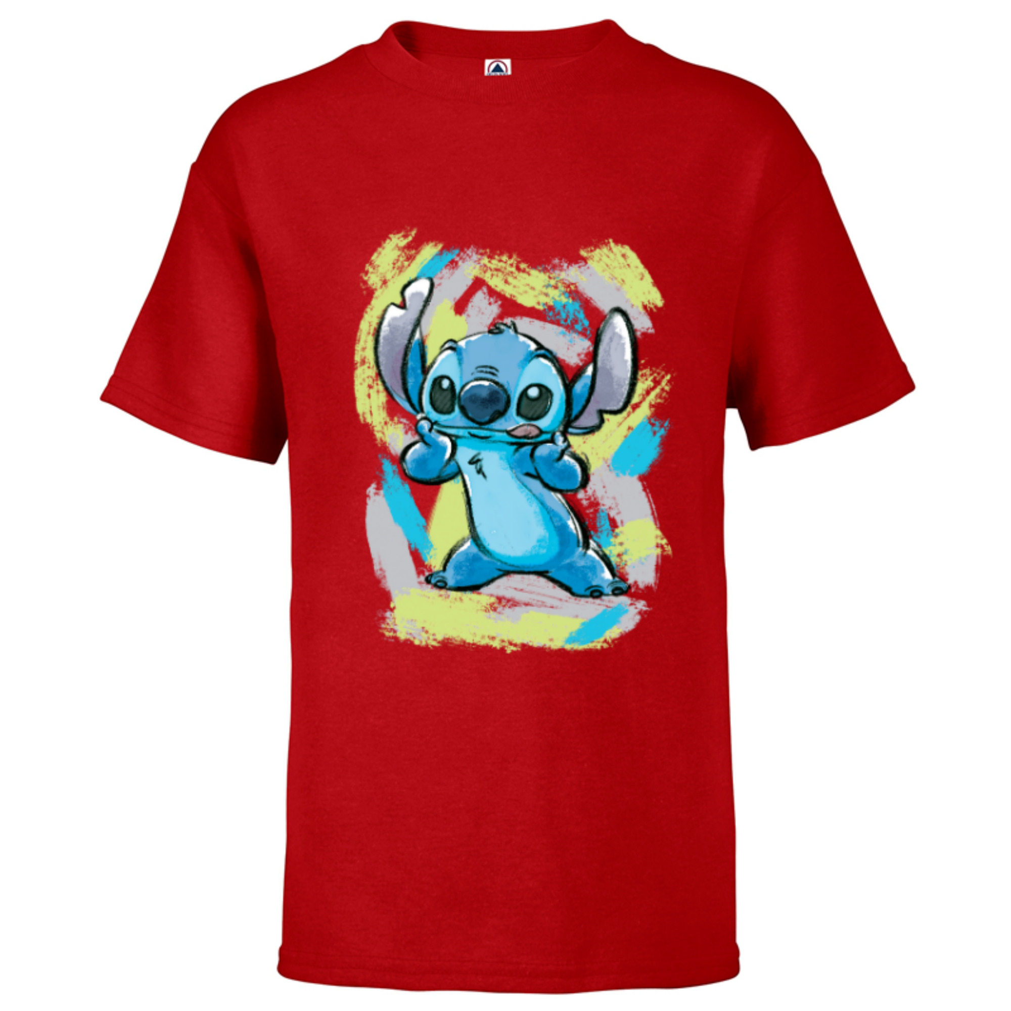 Disney Lilo and Stitch Watercolor Brushstrokes - Short Sleeve T-Shirt ...