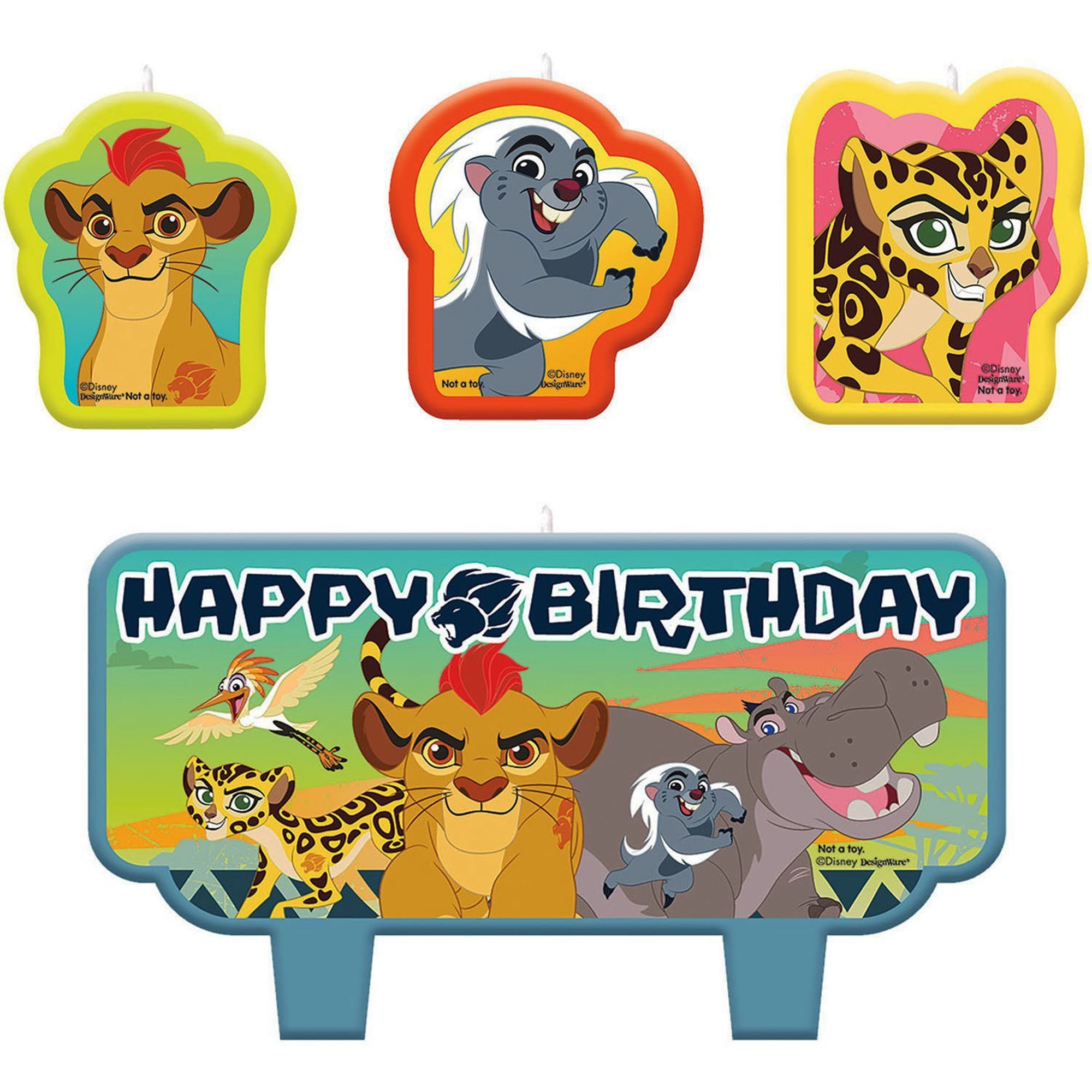 Disney Lion Guard Birthday Party Candles Pack of 4 - Walmart.com