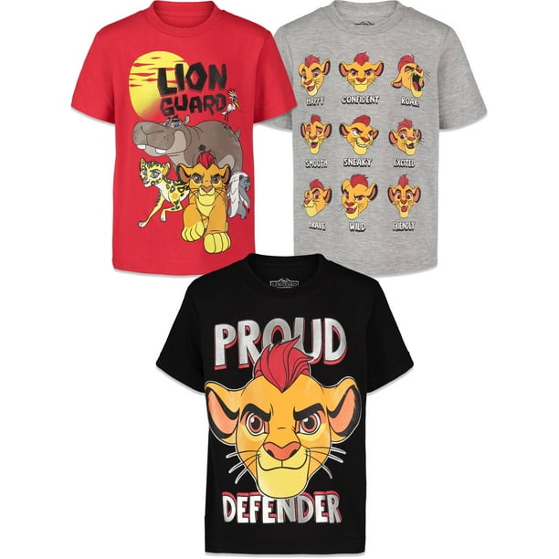 Disney Lion Guard Kion Little Boys 3 Pack T-Shirts Toddler to Little ...