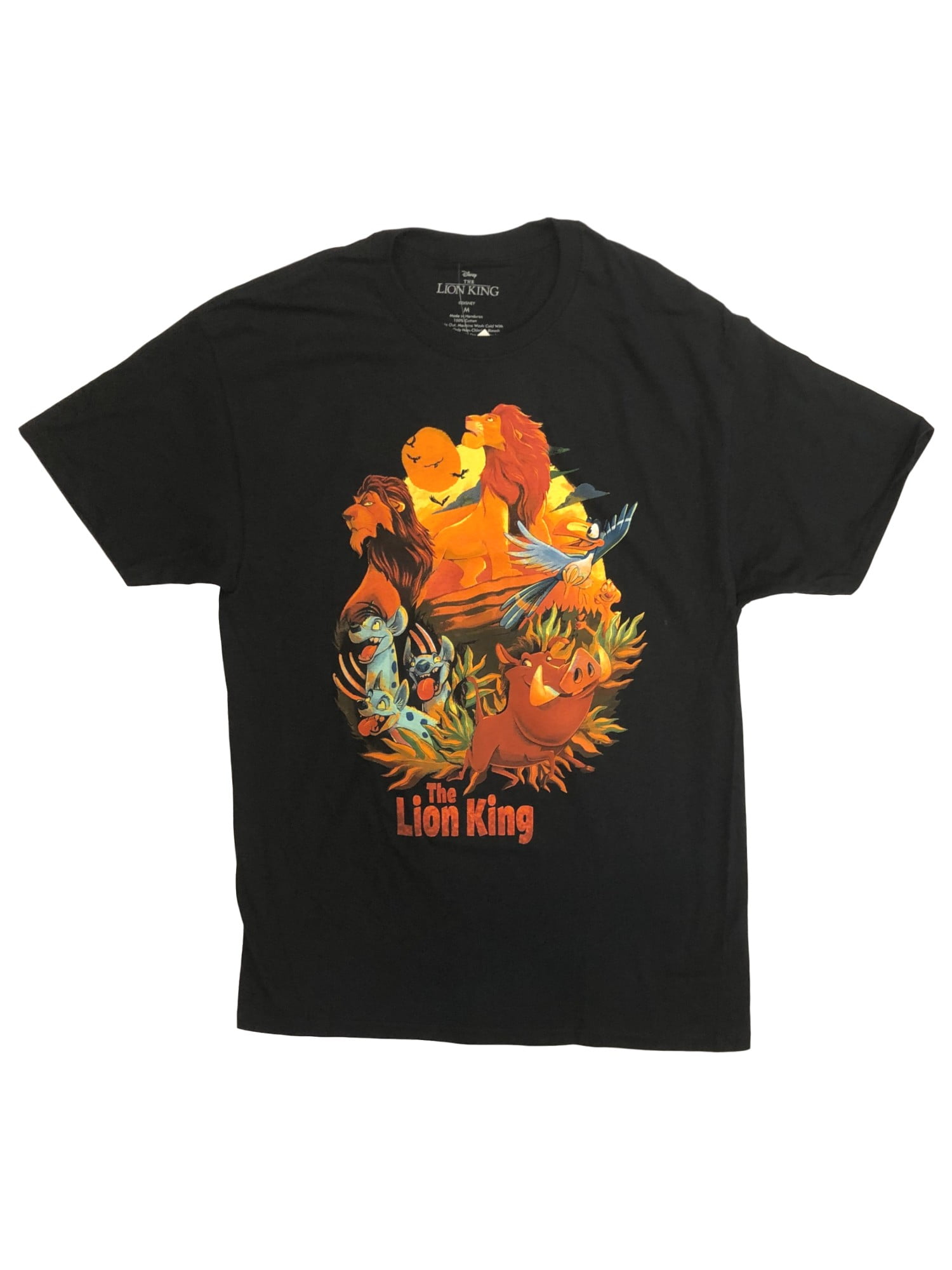 Disney Lion King Mens Black Mufassa Scar Pumba Timon Tee Shirt T-Shirt ...