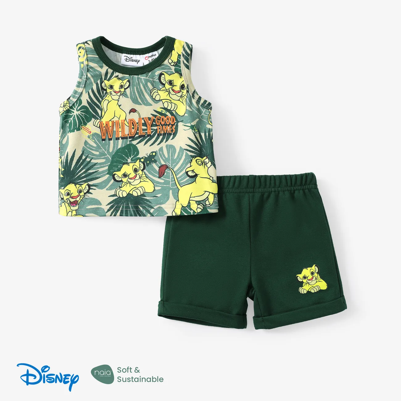 Disney Lion King Simba Boys Graphic Tee with Shorts 2 Pieces Boys ...