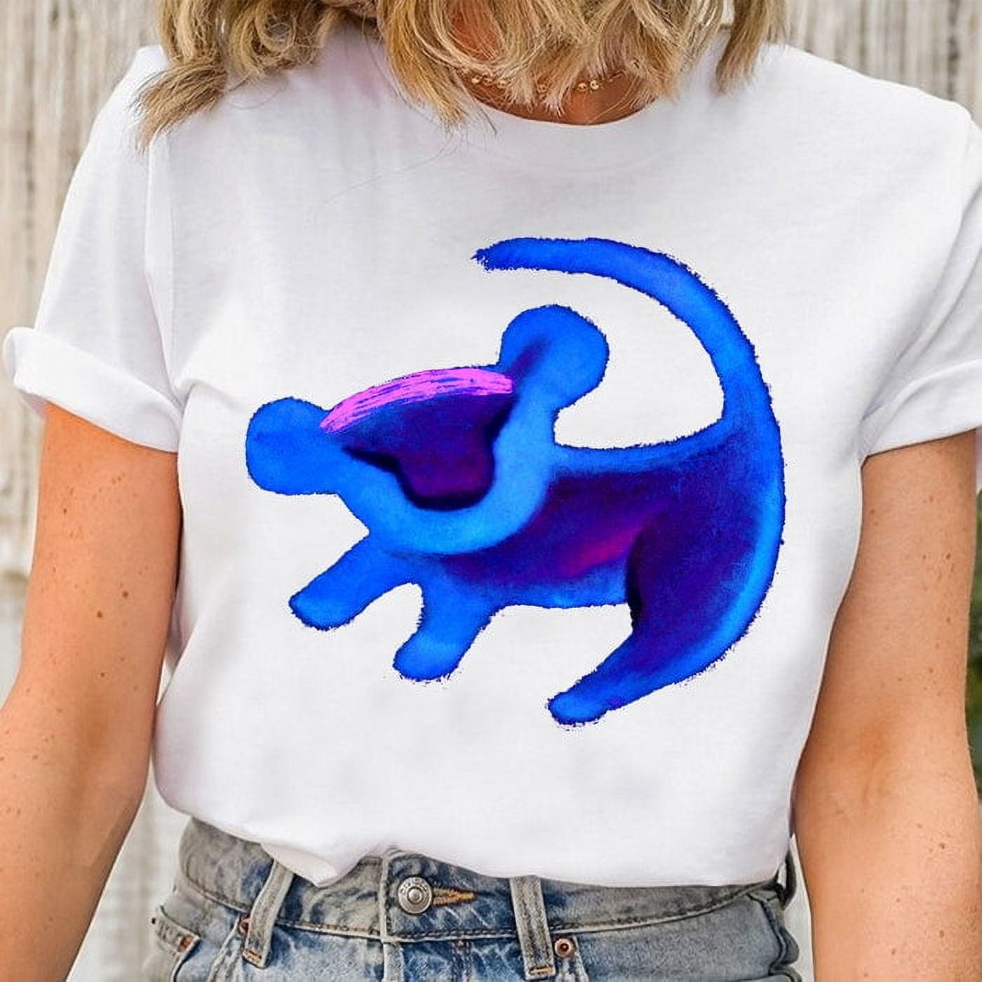 Disney Lion King Simba Cave Painting Blue Hue T-Shirt, Disney Family ...