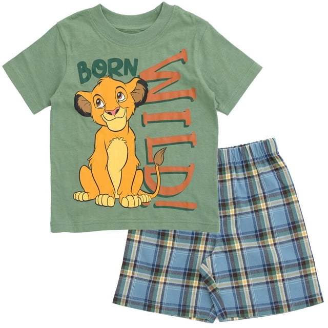 Disney Lion King Simba Little Boys T-Shirt and Shorts Outfit Set ...