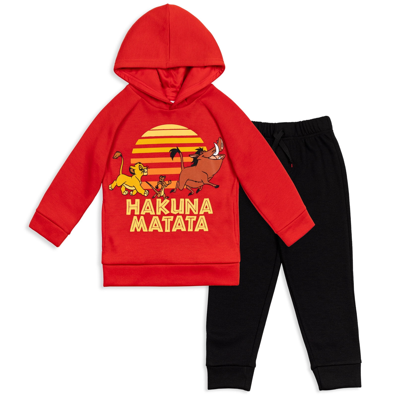 Disney Lion King Simba Timon Pumbaa Fleece Hoodie and Pants Outfit Set ...