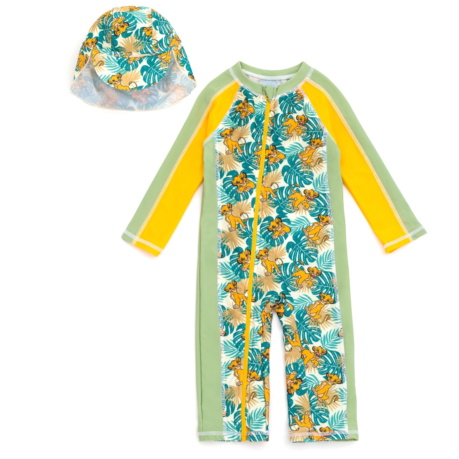Disney Lion King Simba UPF 50+ Sunsuit and Swim Hat Swimwear Set ...