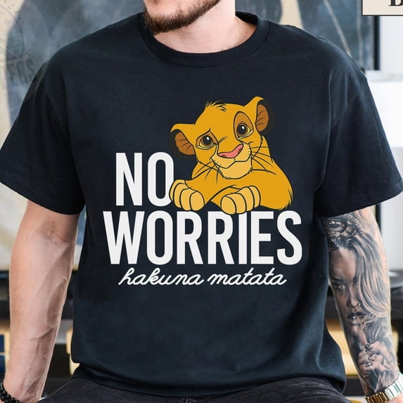 Disney Lion King Simba Youth Shirt No Worries Hakuna Matata T-shirt ...