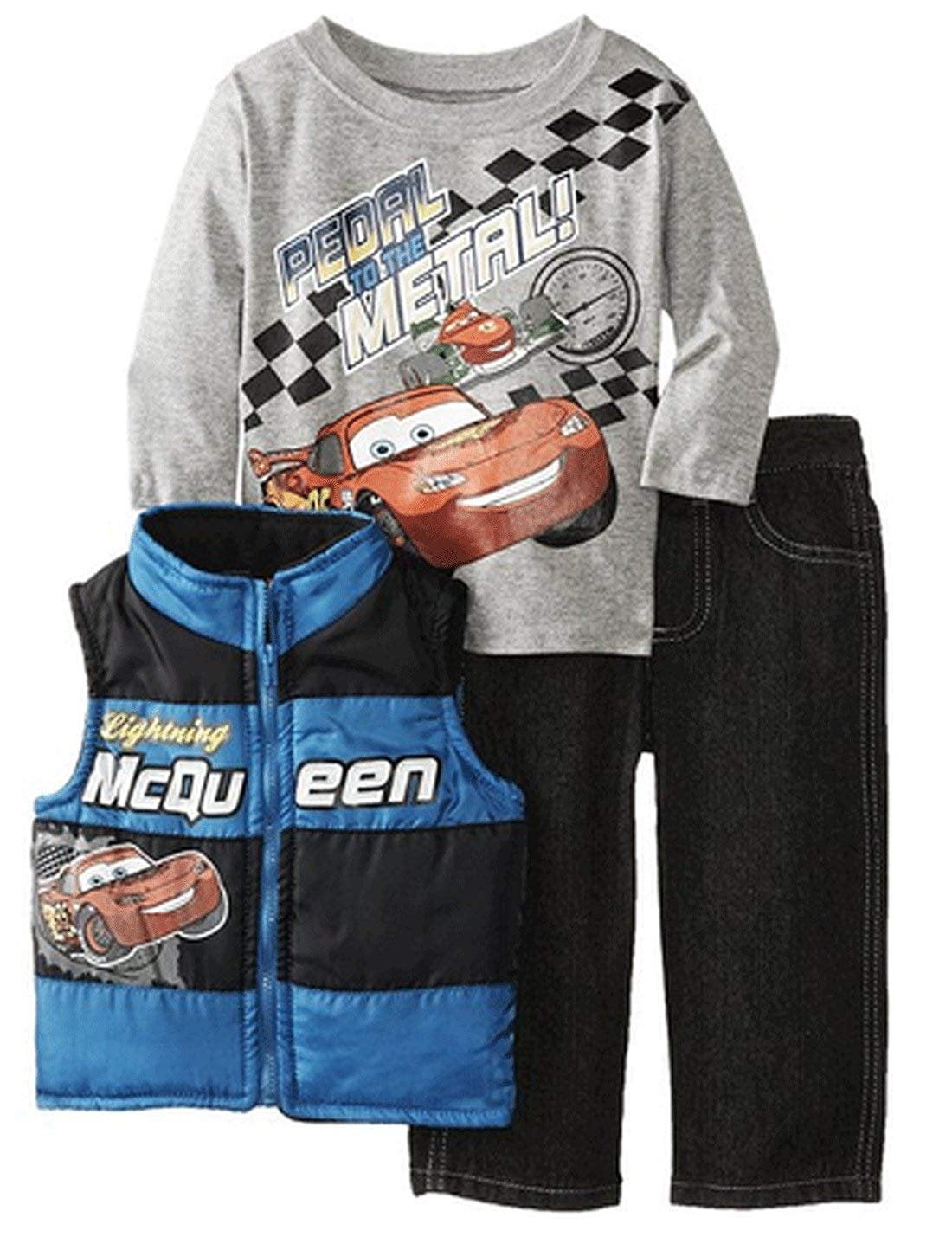 Disney Little Boys' Cars 3 Piece Nylon Vest Set, Blue, 2T - Walmart.com