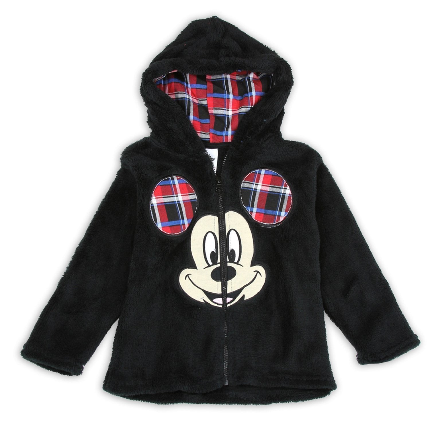 Disney Little Boys' Toddler Mickey Mouse Plush Zip Hoodie Jacket 2T ...