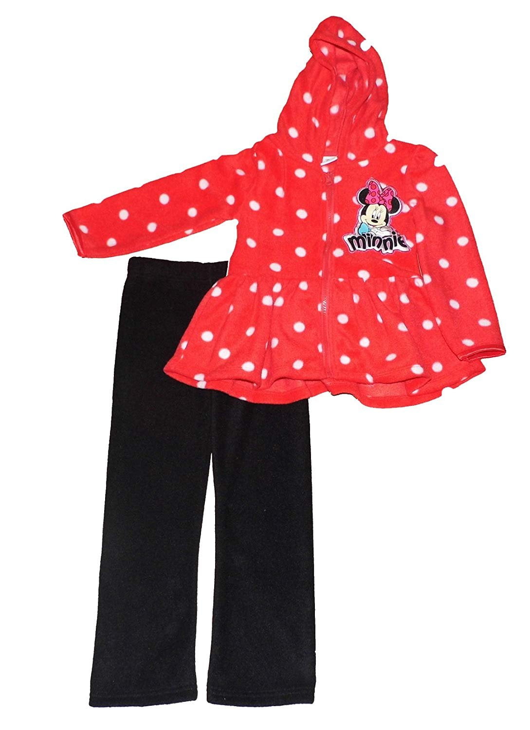 Disney Little Girls' Minnie Mouse 2pc Microfleece Polka Dot Set Red 4 ...