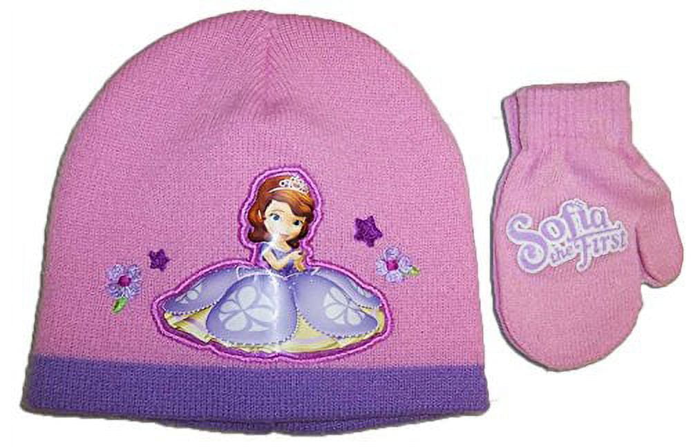 Disney Little Girls' Sofia the First Hat and Mitten Set Pink One Size ...