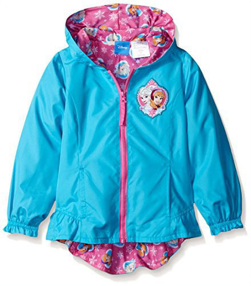 Disney Little Girls' Toddler Frozen Windbreaker Toddler, Teal/Pink, 3T ...