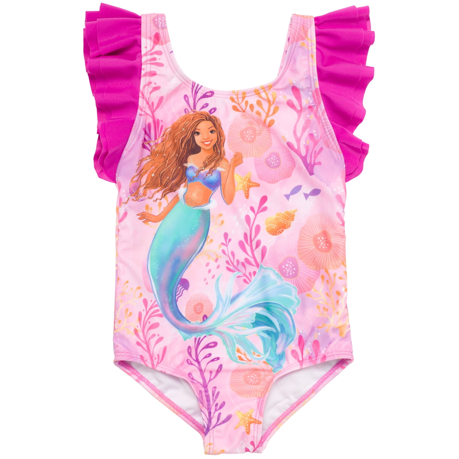 Disney Little Mermaid Ariel UPF 50+, One Piece Swimsuit (Girl's ...