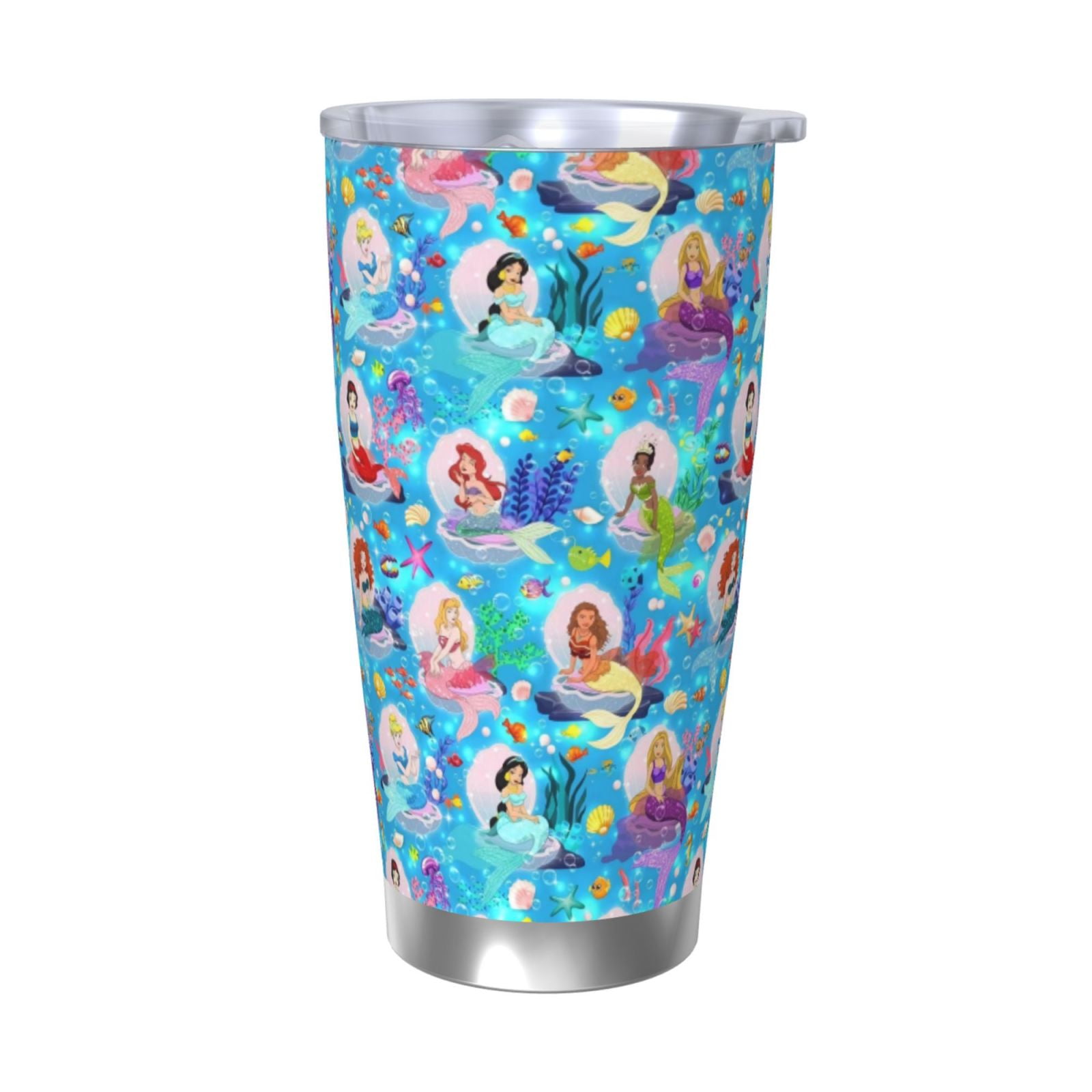 Disney-Little Mermaid Ariel Underwater World Kids Water Bottle with Straw Lid,Insulated ...