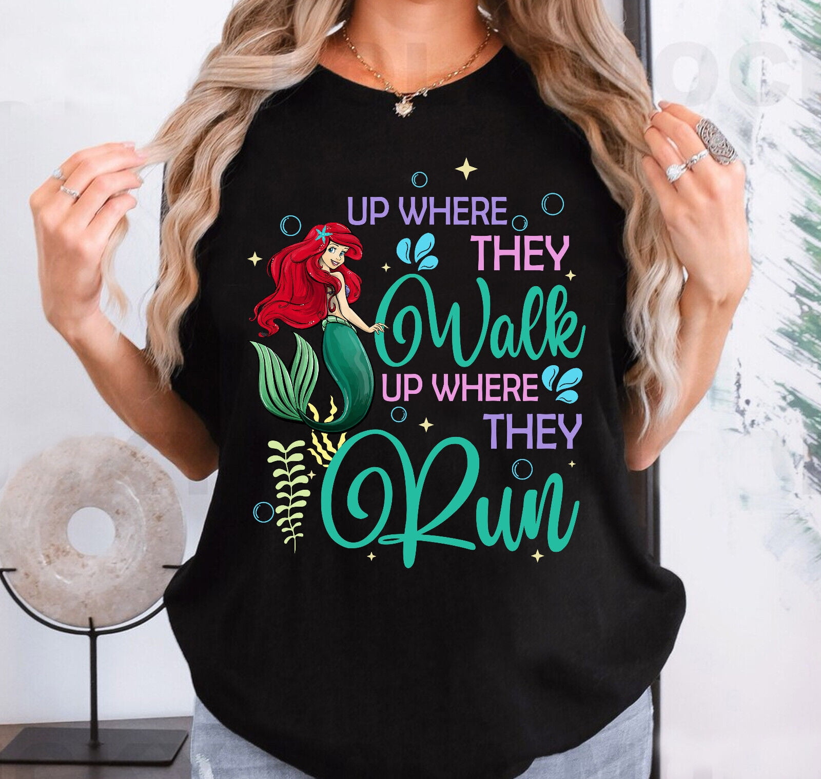 Disney Little Mermaid Ariel Up Where They Walk Up Unisex Adult Kid ...