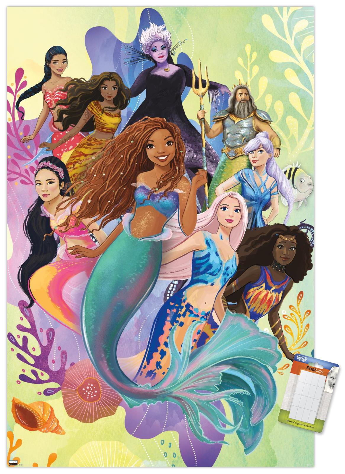 Disney Little Mermaid - Group Wall Poster, 22.375" x 34" - Walmart.com