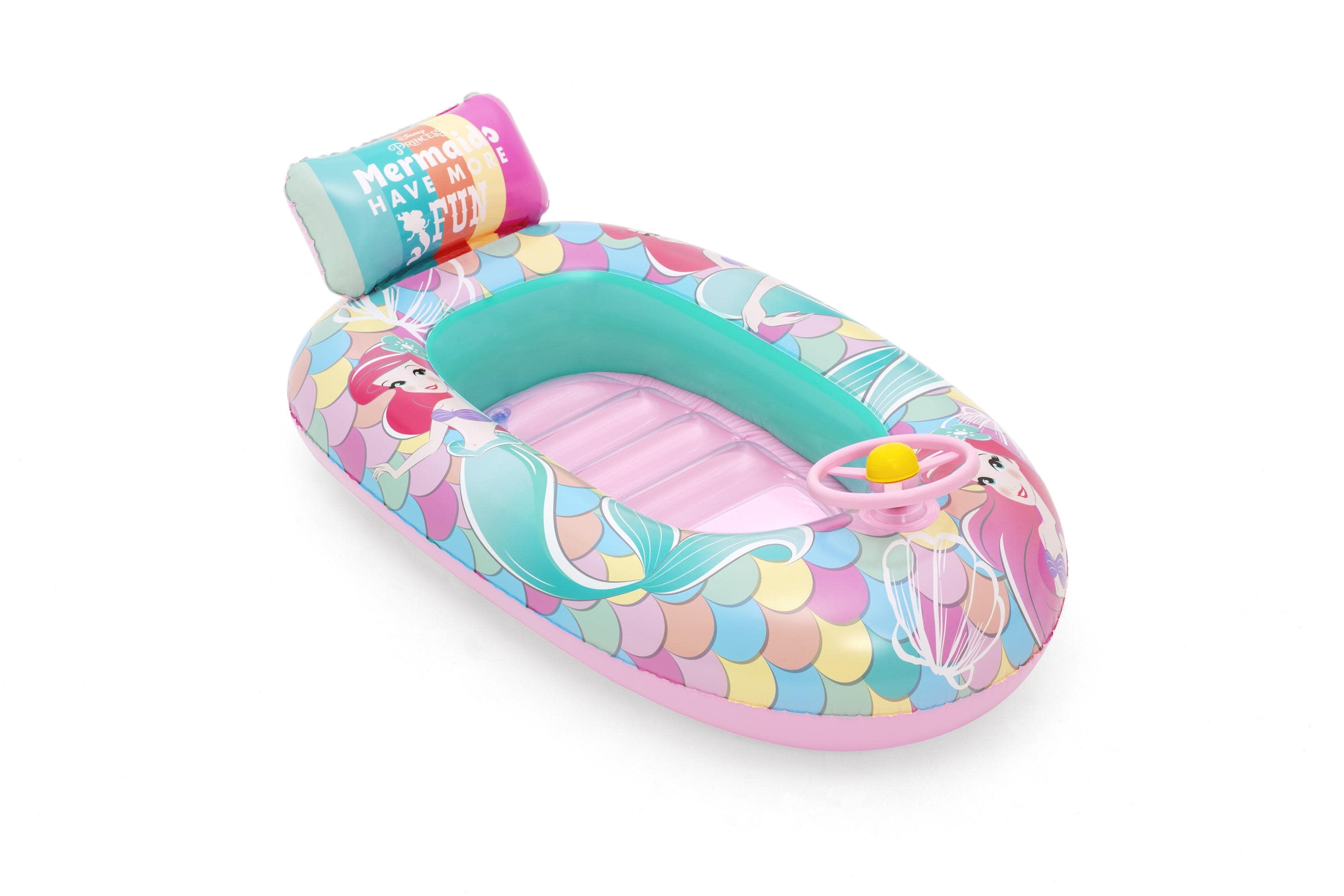 Disney Little Mermaid Multicolor Beach Boat Pool Float, Ages 3 ...