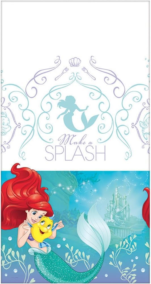 Disney Little Mermaid Plastic Table Cover 96" - Walmart.com