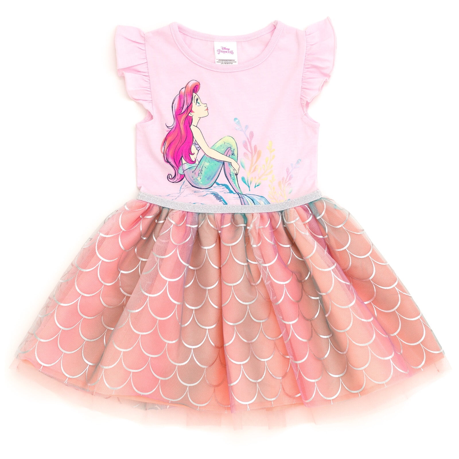 Disney Little Mermaid Princess Ariel Tulle Dress Toddler to Big Kid ...
