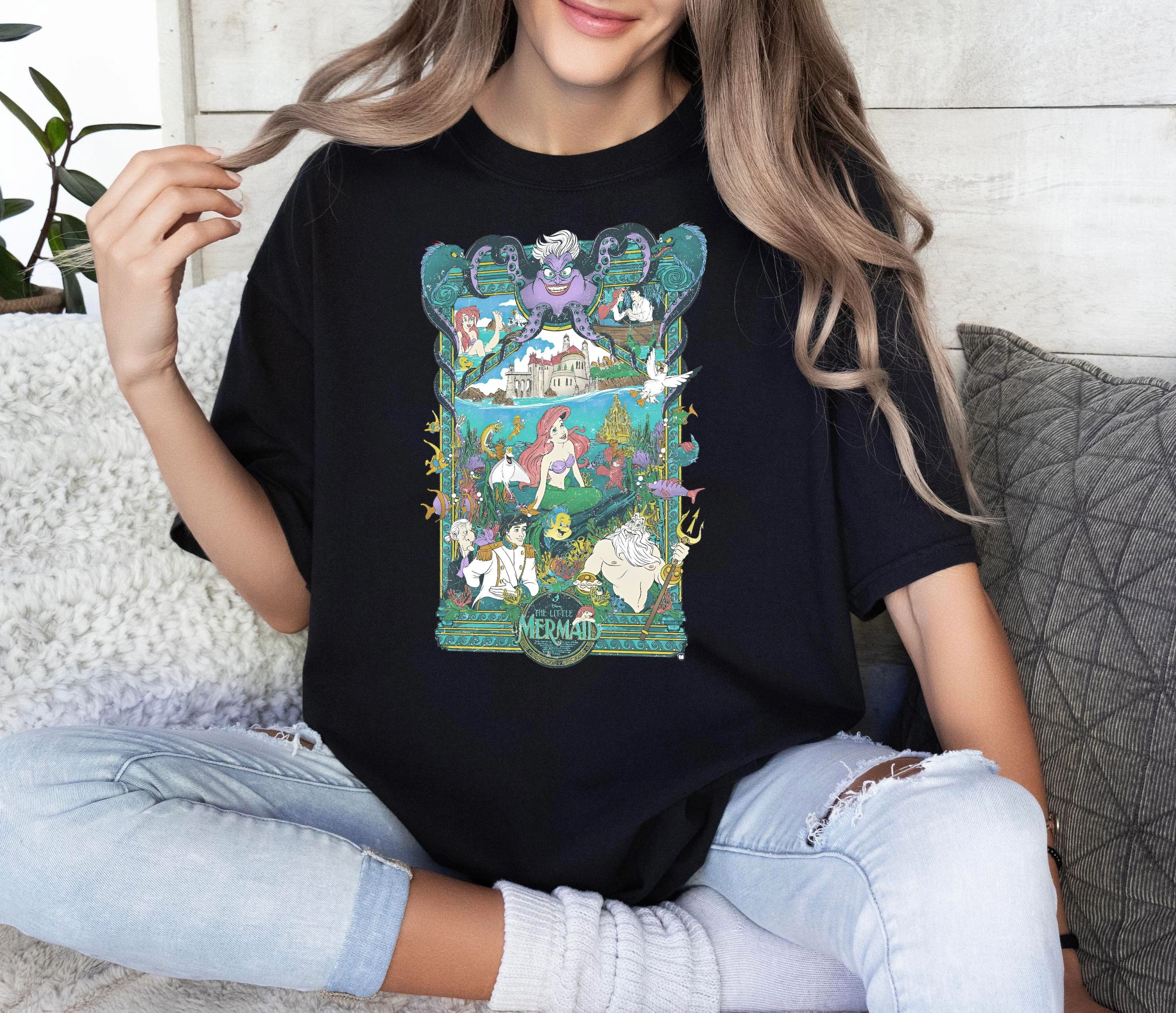 Disney Little Mermaid Shirt, Ariel Princess T-shirt, Disney Princess ...