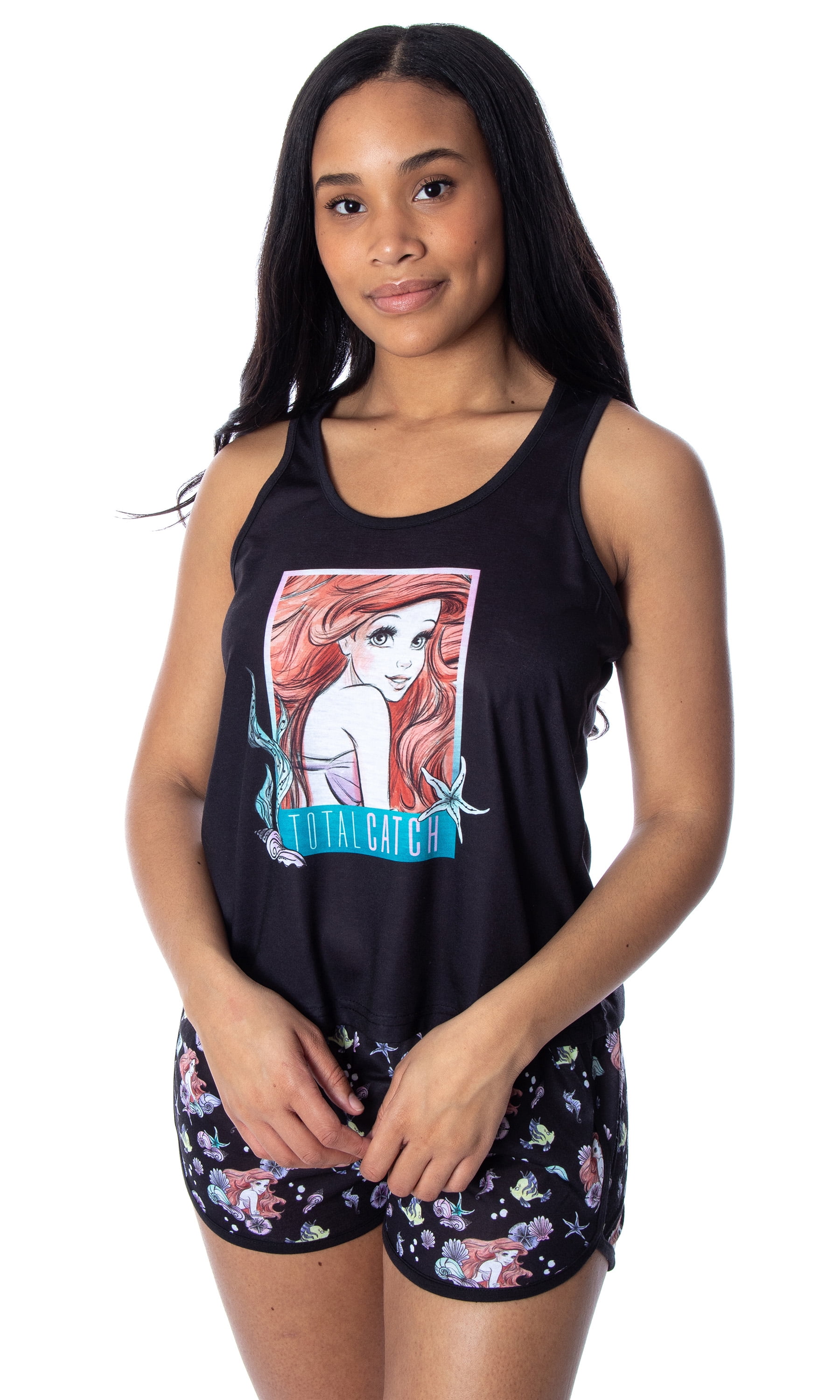 Disney Little Mermaid Ariel Adult Sleepwear Pajama Set for Women ...